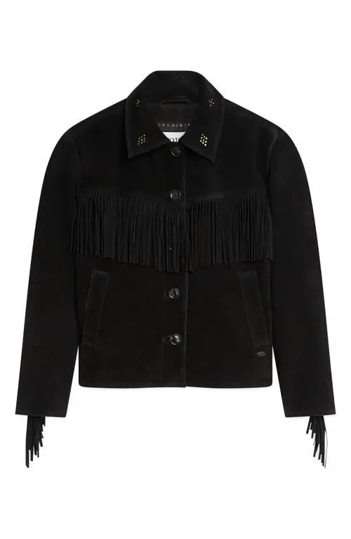 Scotch & Soda Fringe Suede Jacket
