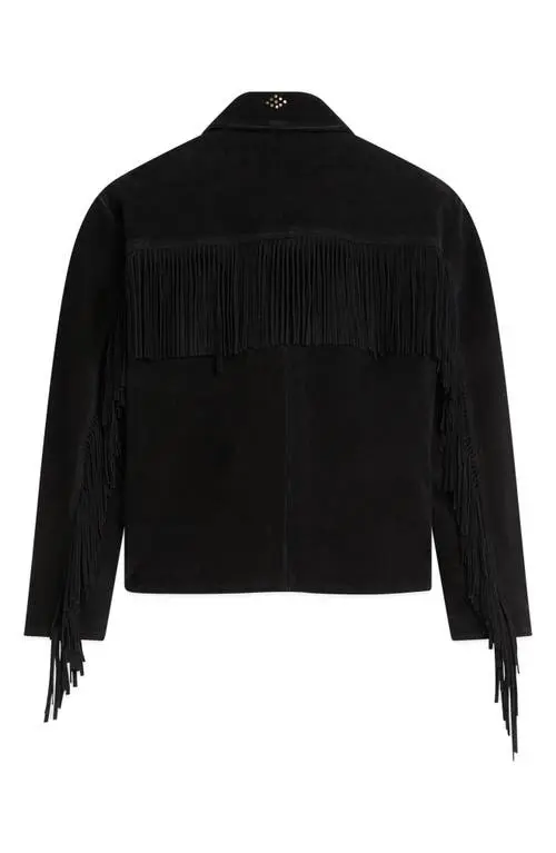 Scotch & Soda Fringe Suede Jacket
