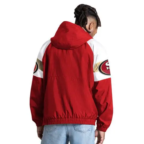 STARTER San Francisco 49ers Street Cut Half-zip Jacket