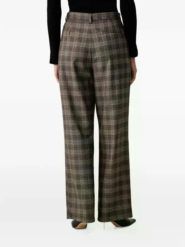 FRACOMINA Check-pattern Pleated Palazzo Pants