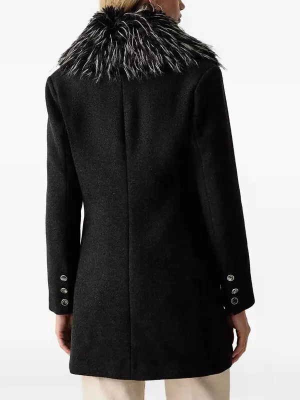 FRACOMINA Faux-fur Collar Double-breasted Coat