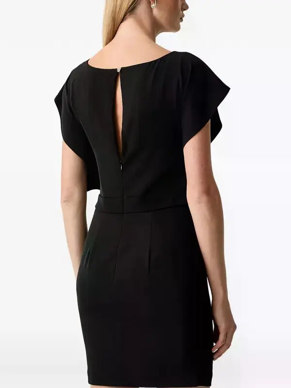 FRACOMINA Button-embellished Cap-sleeve Mini Dress