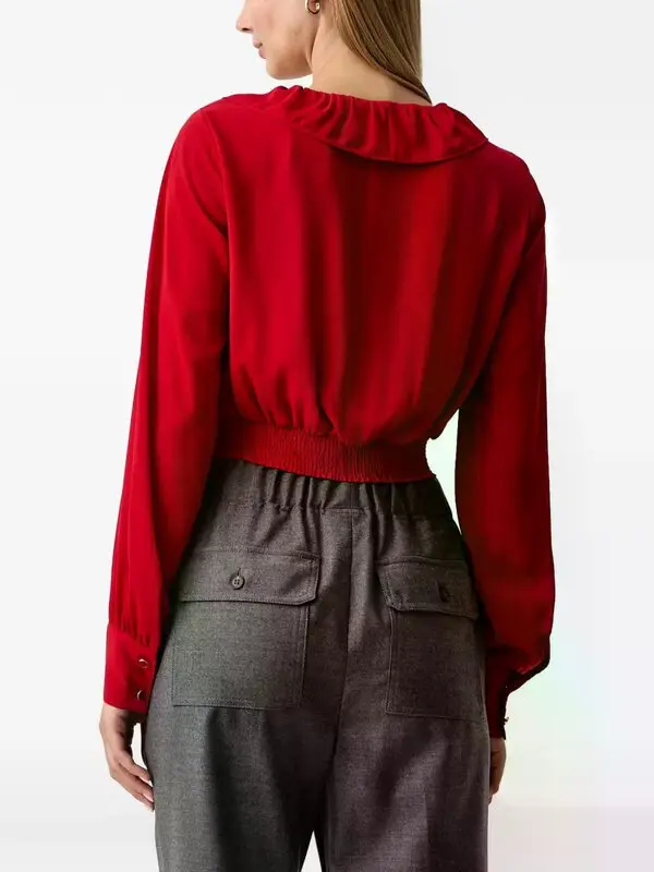 FRACOMINA Ruffled-trim Cropped Blouse
