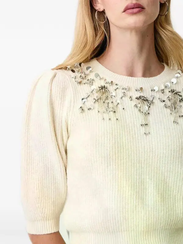 FRACOMINA Sequin-embellished Cropped Sweater