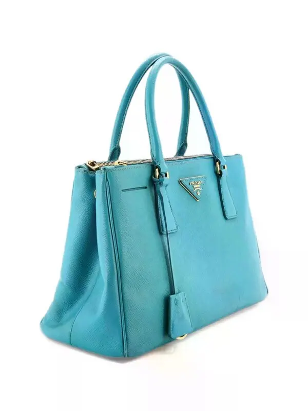 Prada Double Zip Lux Saffiano Leather Medium Tote Bag