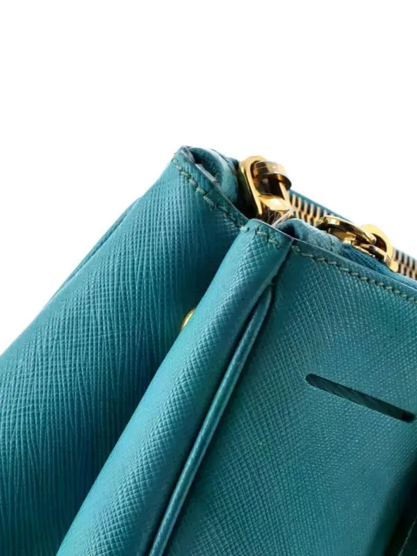 Prada Double Zip Lux Saffiano Leather Medium Tote Bag