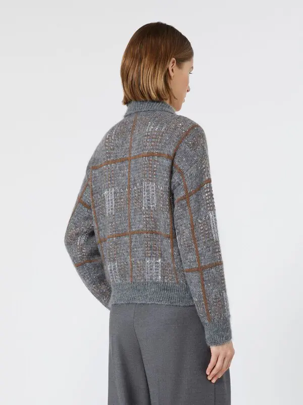 Max Mara Jacquard Wool, Mohair And Cashmere Cardigan