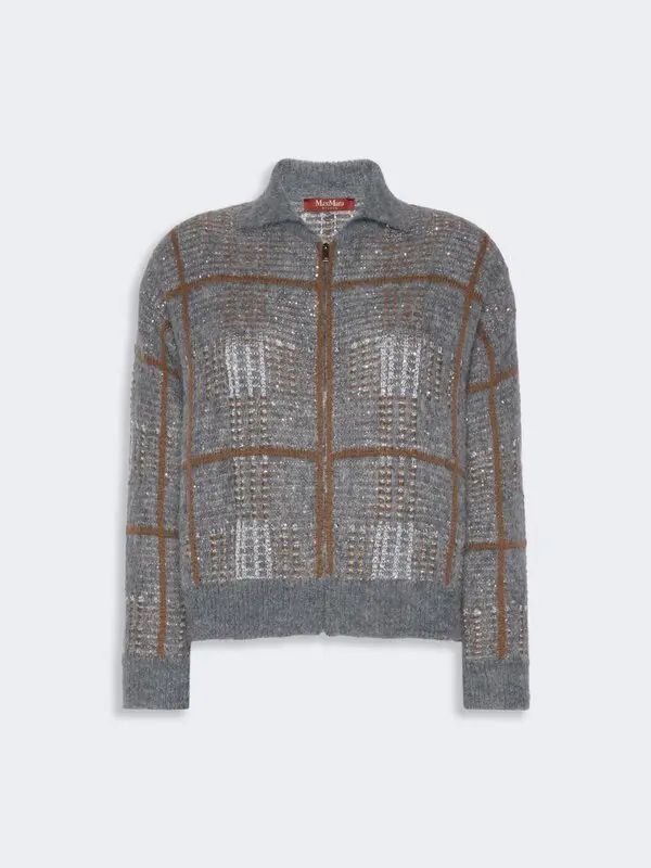 Max Mara Jacquard Wool, Mohair And Cashmere Cardigan