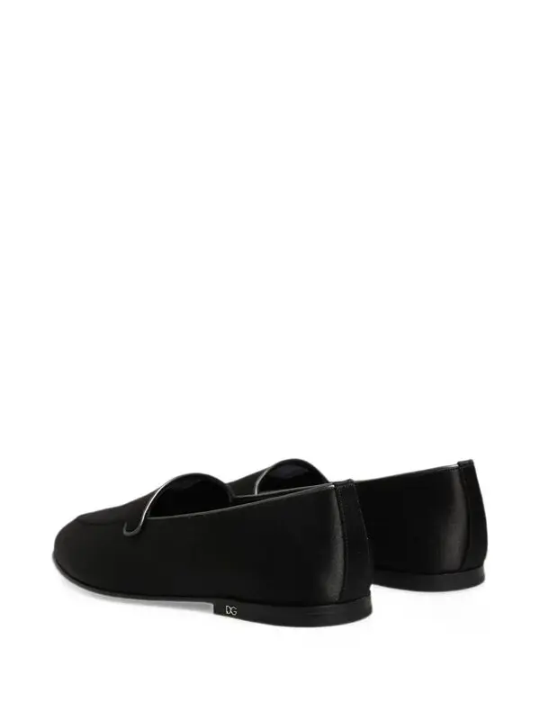 Dolce & Gabbana Satin Logo-plaque Loafers