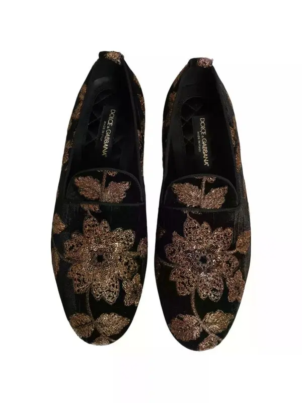 Dolce & Gabbana Floral-jacquard Loafers