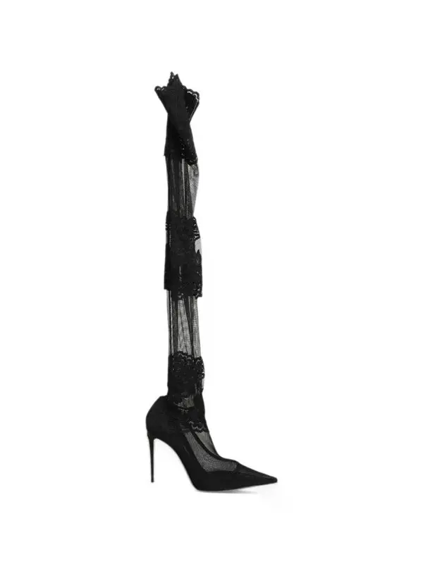 Dolce & Gabbana Lace-panel Over-the-knee Boots