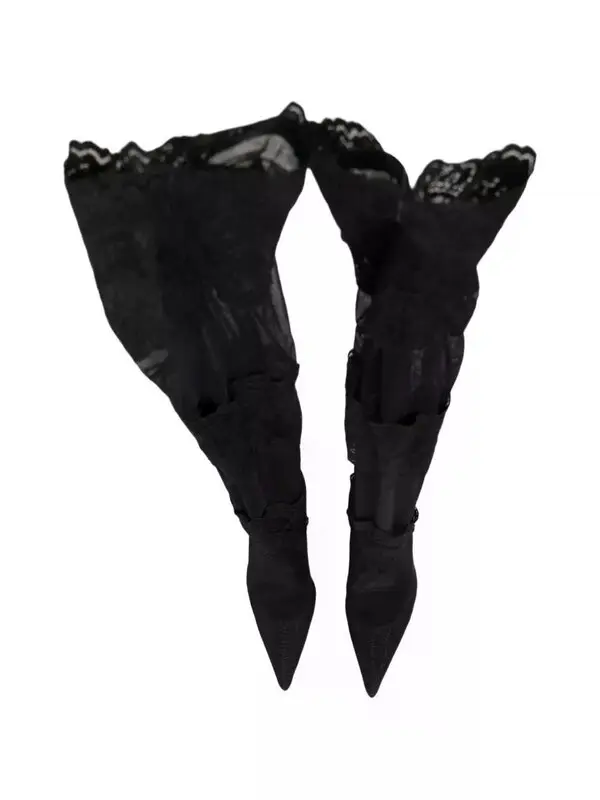 Dolce & Gabbana Lace-panel Over-the-knee Boots