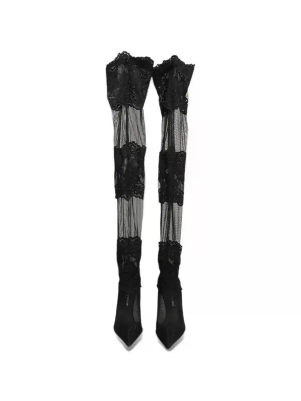 Dolce & Gabbana Lace-panel Over-the-knee Boots