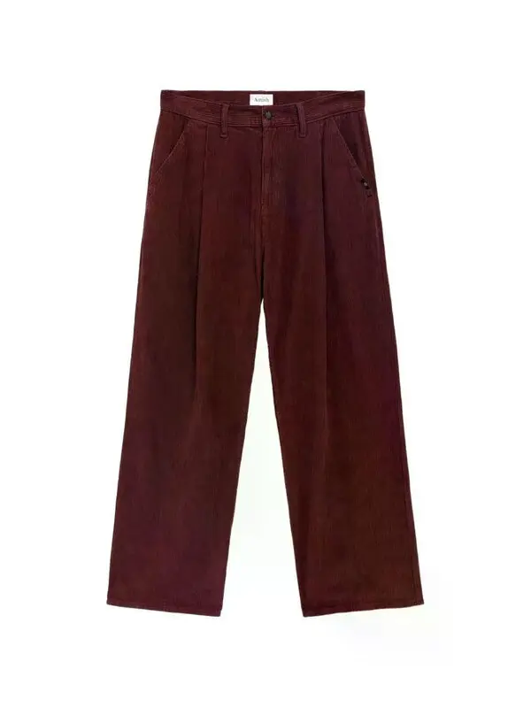 AMISH SUPPLIES Pleated Corduroy Trousers - Red