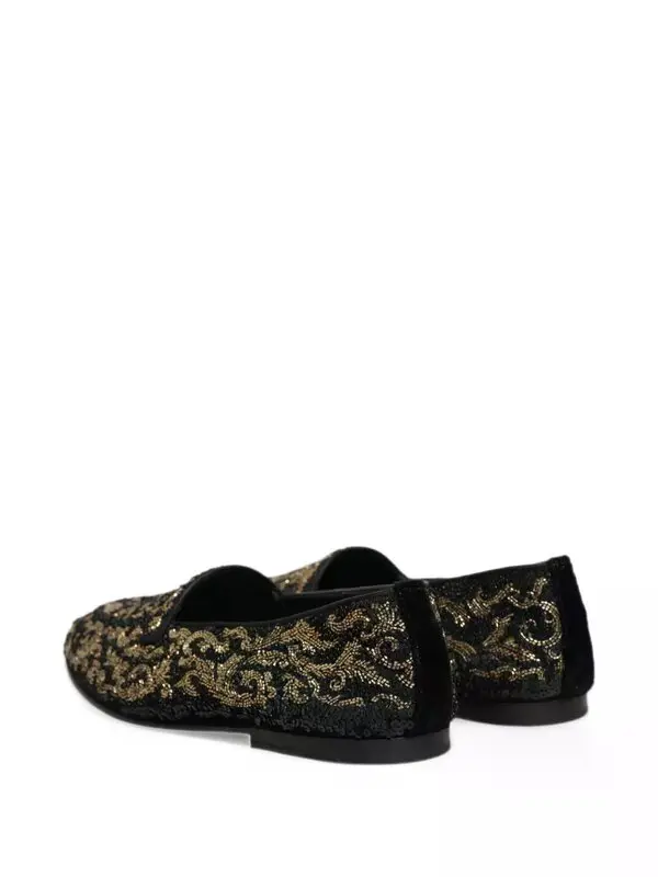 Dolce & Gabbana Sequin-embellished Bead-embroidered Loafers