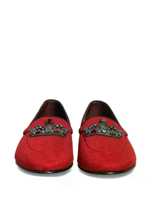 Dolce & Gabbana Crown-embellished Loafers