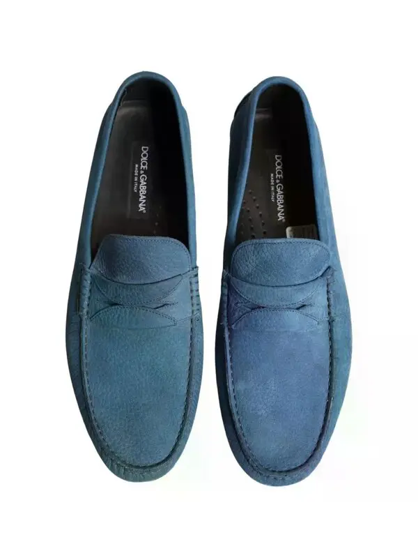 Dolce & Gabbana Grained Leather Driver Loafers