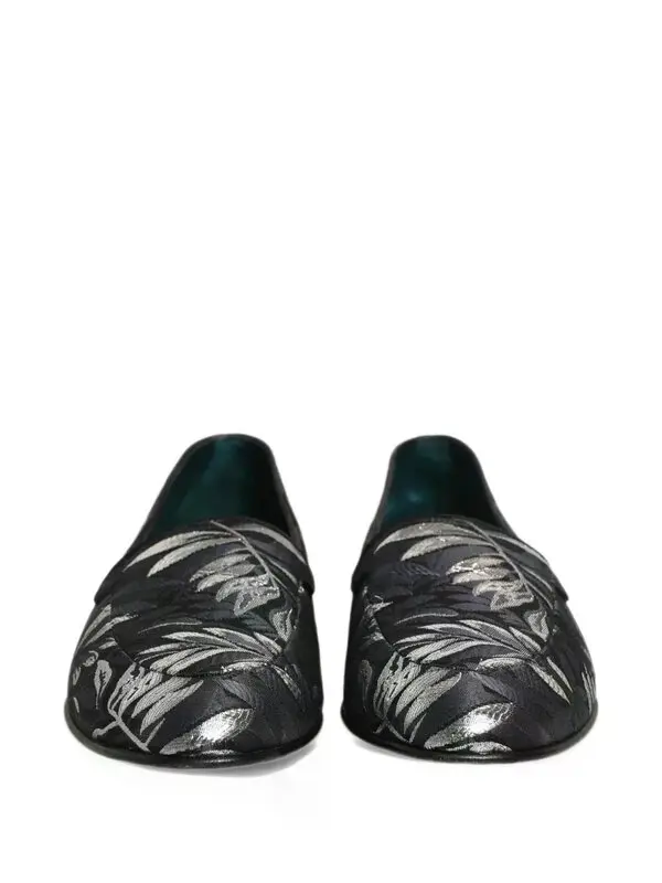 Dolce & Gabbana Leaf-embroidered Loafers