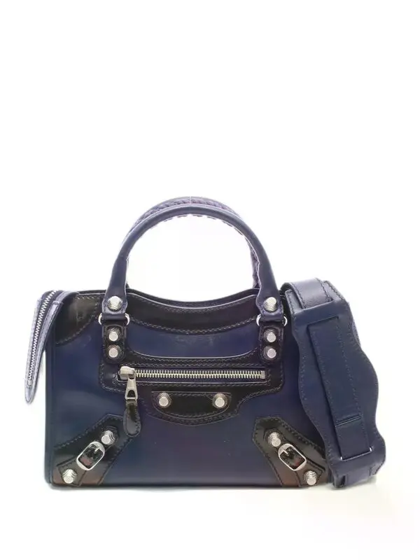 Balenciaga 2000s Mini City Satchel Bag - Blue