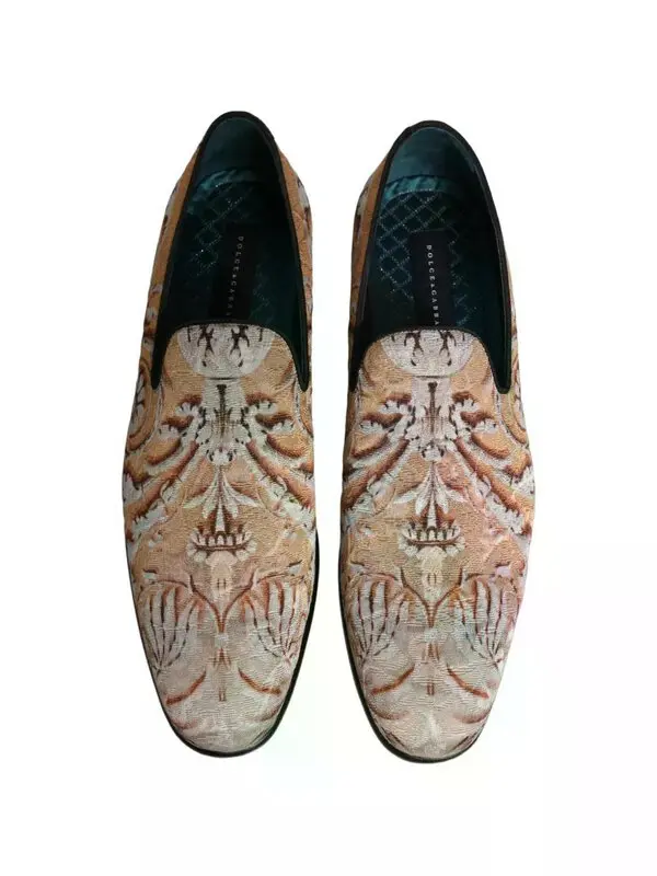 Dolce & Gabbana Baroque Brocade Loafers