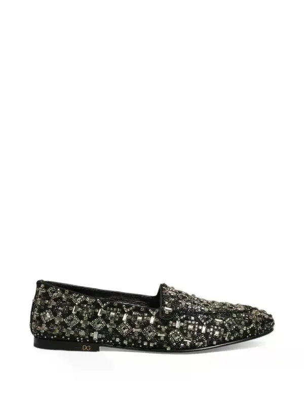 Dolce & Gabbana Crystal-embellished Loafers