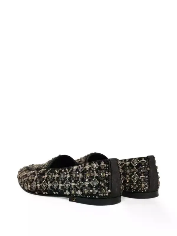Dolce & Gabbana Crystal-embellished Loafers