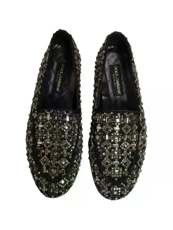 Dolce & Gabbana Crystal-embellished Loafers