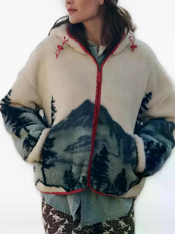 The Great. The Plush Horizon Landscape-print Hoodie