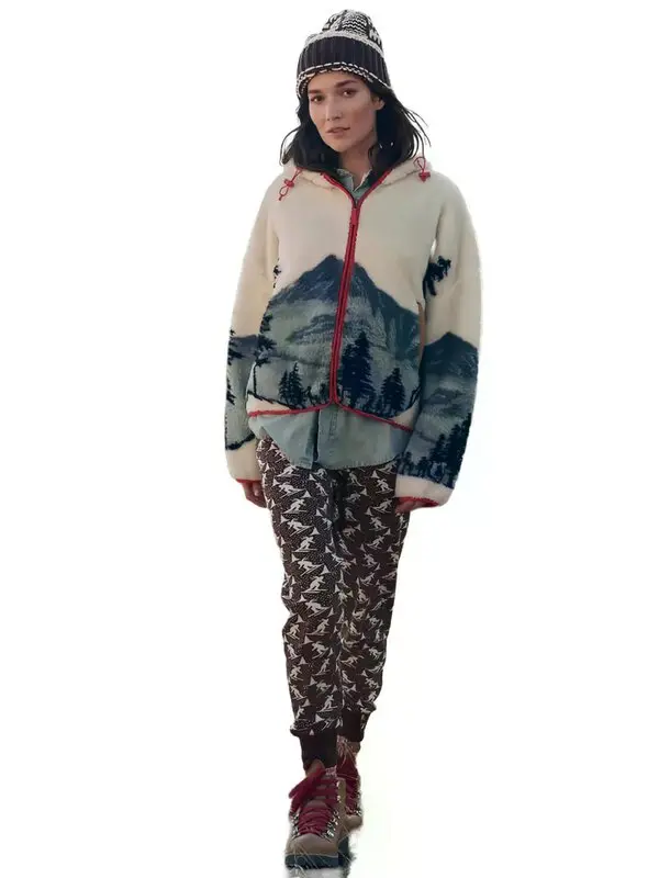 The Great. The Plush Horizon Landscape-print Hoodie