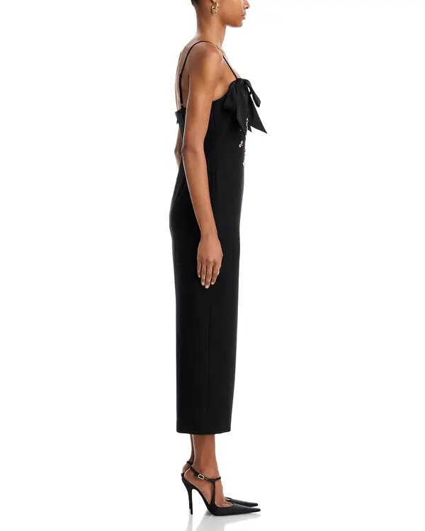 Cinq À Sept Waterfall Paillette Sequin Midi Dress