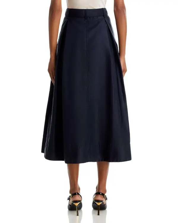 Cinq À Sept Zia Pleated A Line Midi Skirt