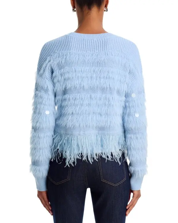 Cinq À Sept Vivi Paillette Wool Blend Sweater