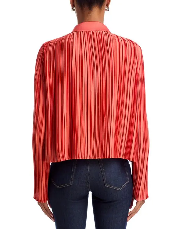 Cinq À Sept Esme Pleated Satin Top