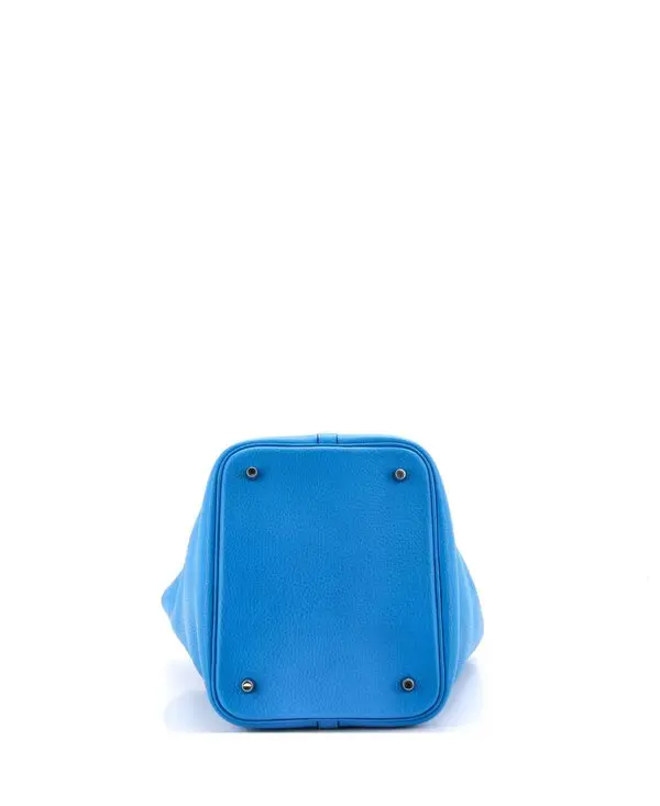 Hermès Mm Picotin Lock Bag Clemence - Blue