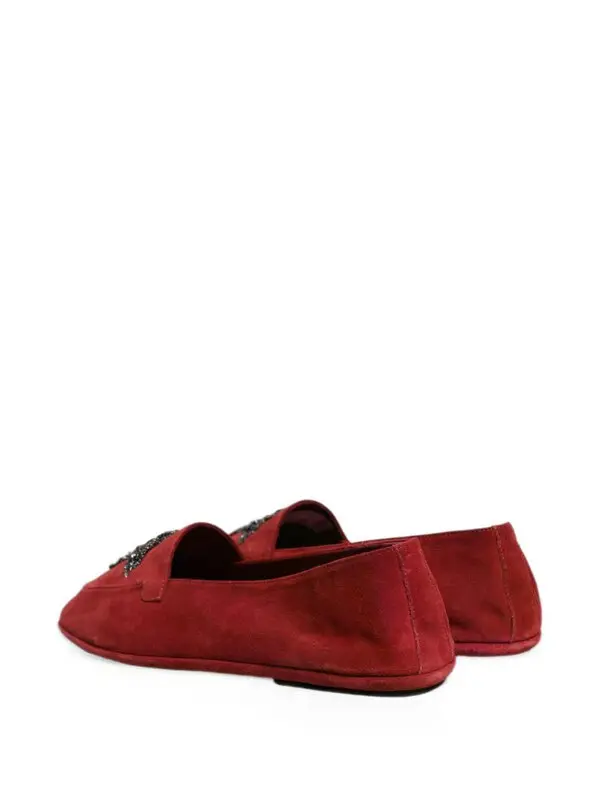 Dolce & Gabbana Embellished Suede Loafers