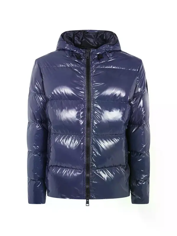 Herno Logo-patch Padded Jacket - Blue