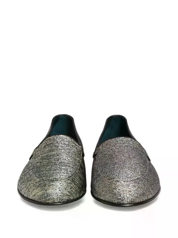 Dolce & Gabbana Glitter-effect Dg Logo Loafers