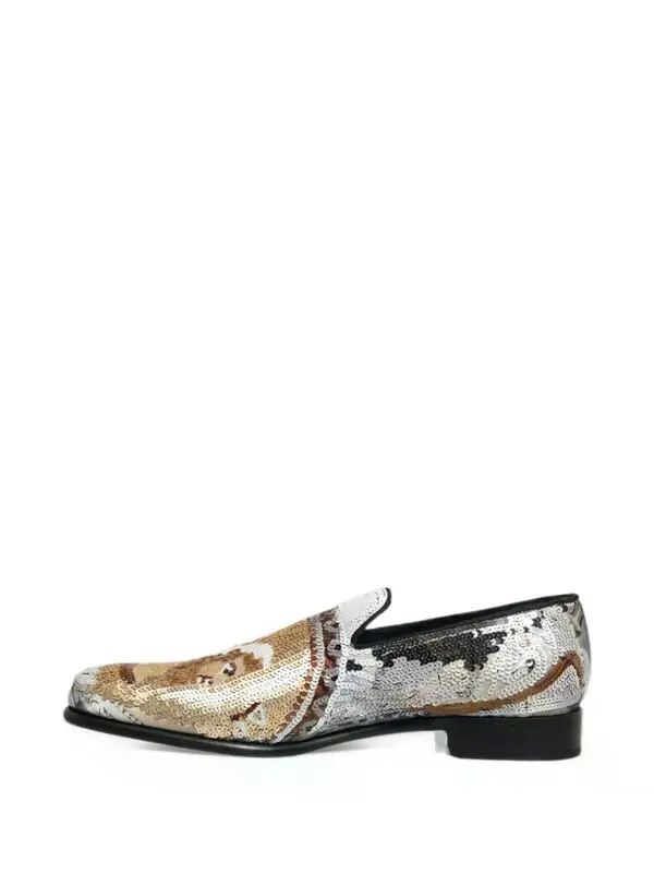 Dolce & Gabbana Sequin-embellished Slip-on Loafers