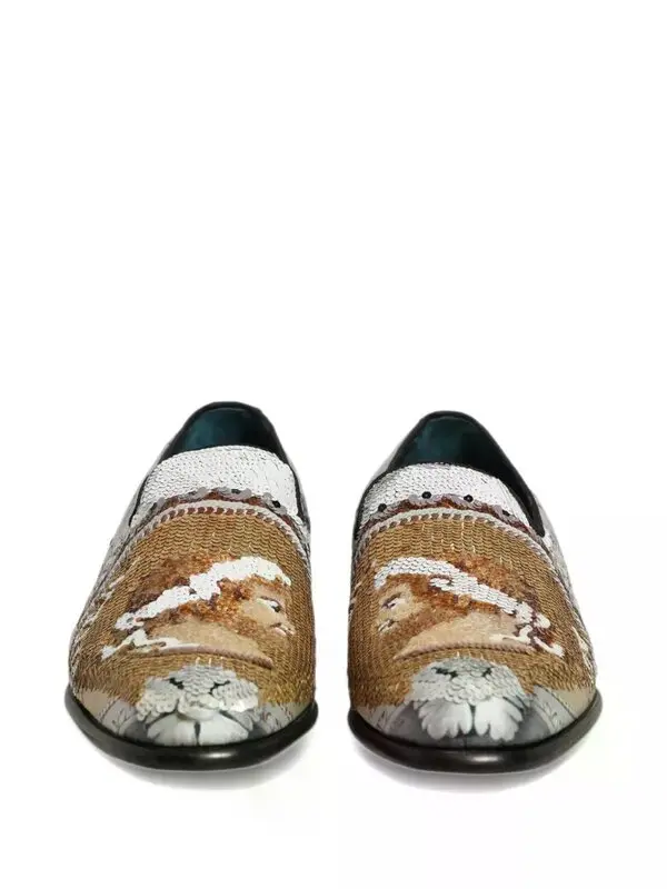Dolce & Gabbana Sequin-embellished Slip-on Loafers