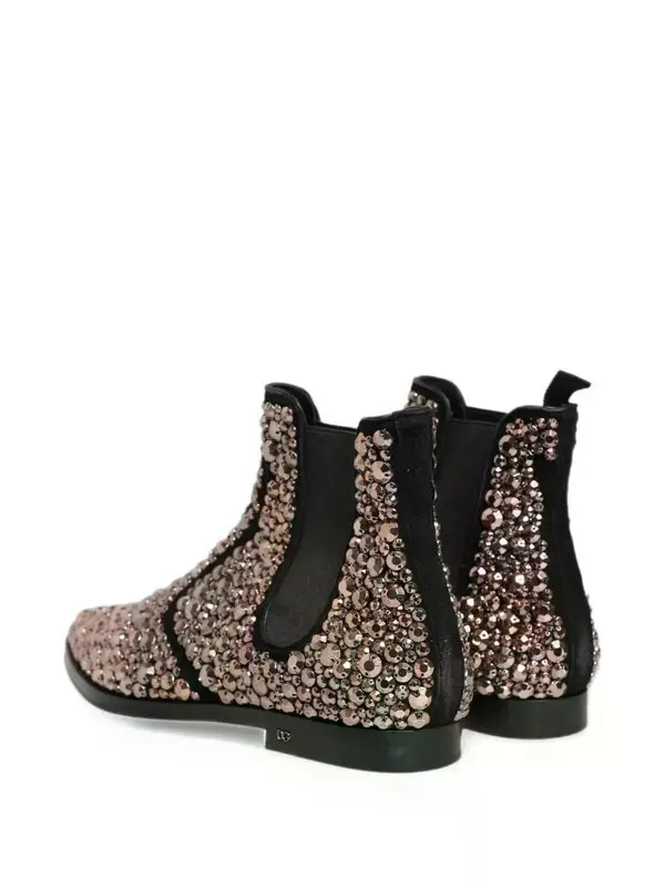 Dolce & Gabbana Crystal-embellished Chelsea Ankle Boots