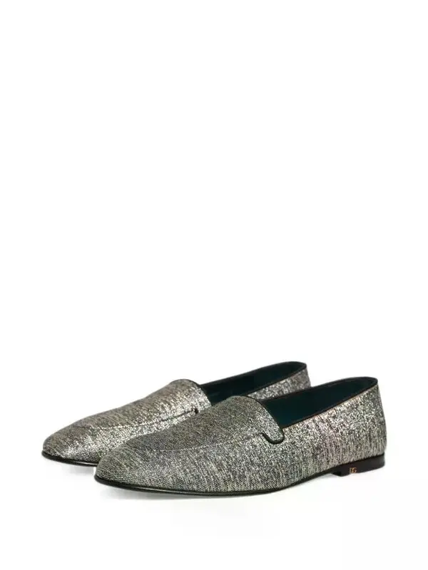 Dolce & Gabbana Glitter-effect Loafers