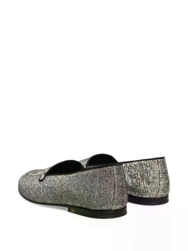 Dolce & Gabbana Glitter-effect Loafers