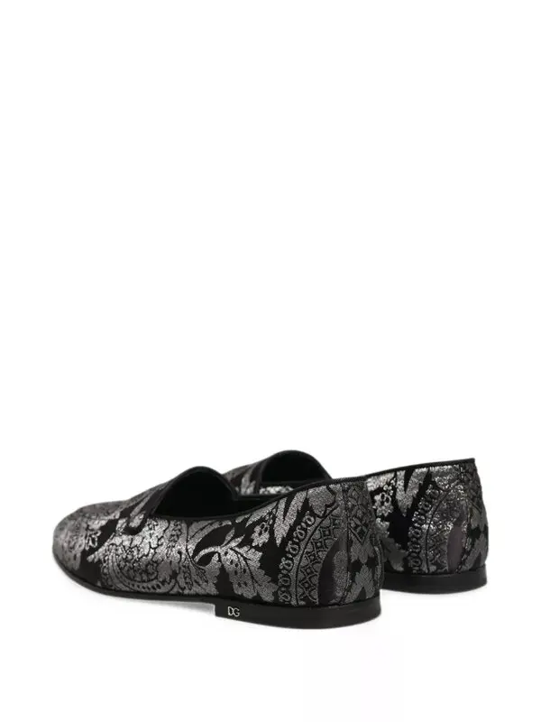Dolce & Gabbana Jacquard-leather Loafers