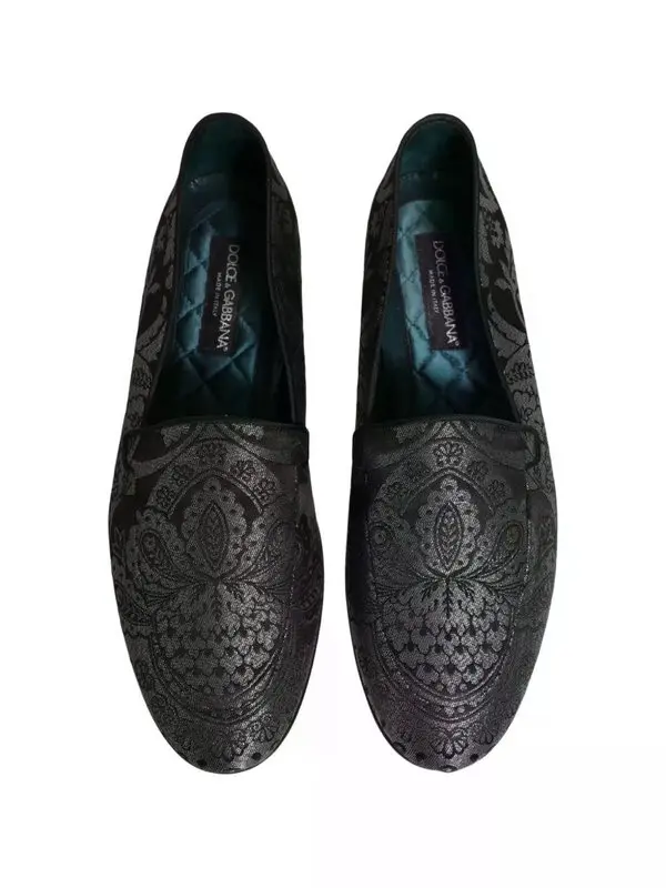 Dolce & Gabbana Jacquard-leather Loafers