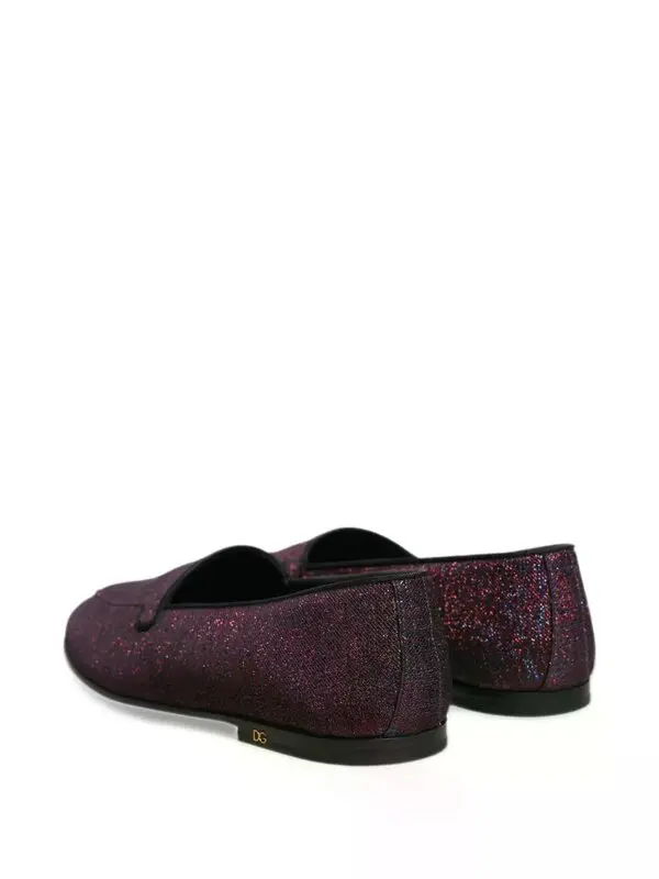 Dolce & Gabbana Glitter-detail Loafers
