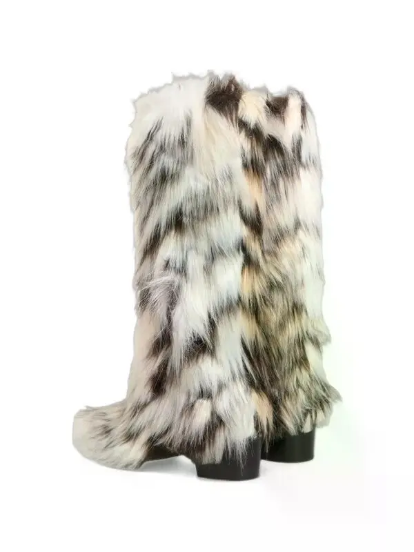 Dolce & Gabbana Faux-fur Knee-high Boots