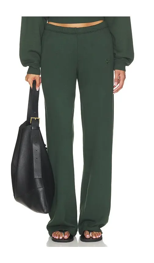 Eterne French Terry Oversized Wide Leg Sweatpant In Grey