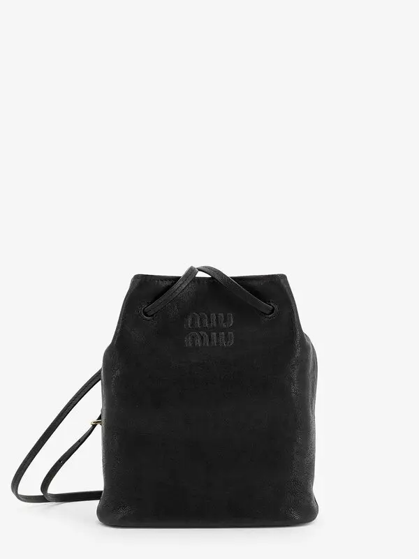 Miu Miu Leather Mini Crossbody Bag - Black