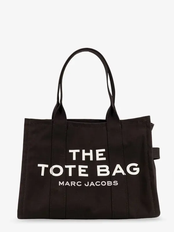 Marc Jacobs Canvas Shopping Bag With Frontal Logo - Black