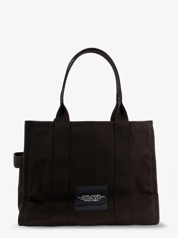 Marc Jacobs Canvas Shopping Bag With Frontal Logo - Black